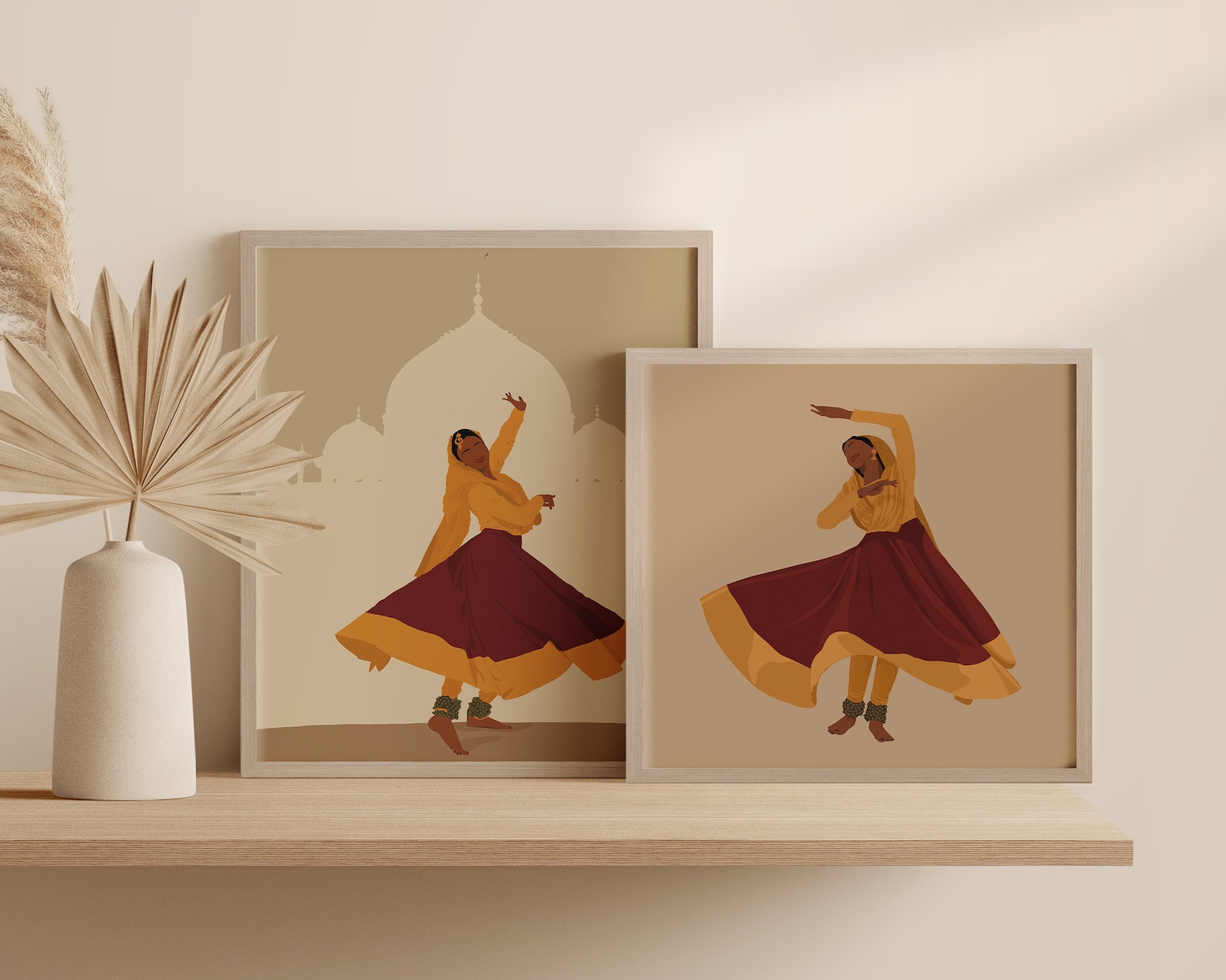 Kathak Dance at Taj Mahal Poster, Brown Girl Art, Desi Art, South Asian ...