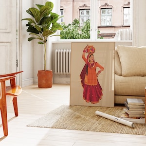 Punjabi Woman Art, Jago Dance Print, Desi Art, Indian Art, Punjabi ...