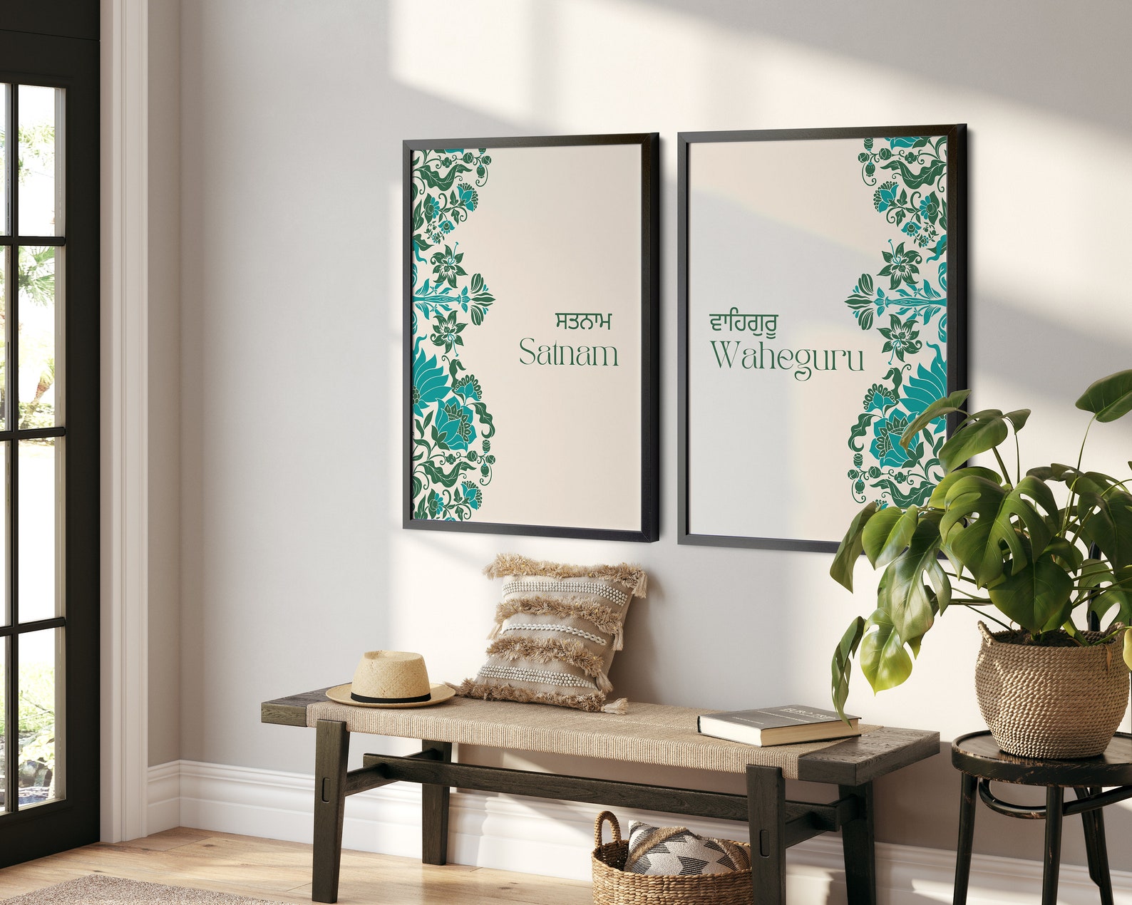 Set of 3 Satnam Waheguru & Mool Mantar Wall Art Sikhism Art - Etsy