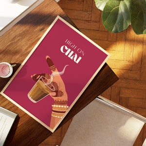 Chai Wall Art, Indian Kitchen Prints, Desi Wall Art, Indian Restaurant ...