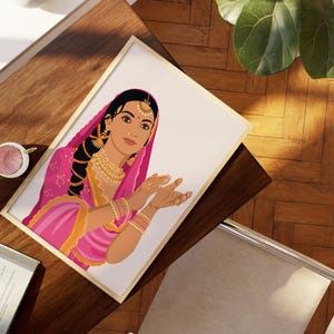 Punjabi Giddha Art, Sikh Woman in Suit, Punjabi Art, Desi Art, Indian ...