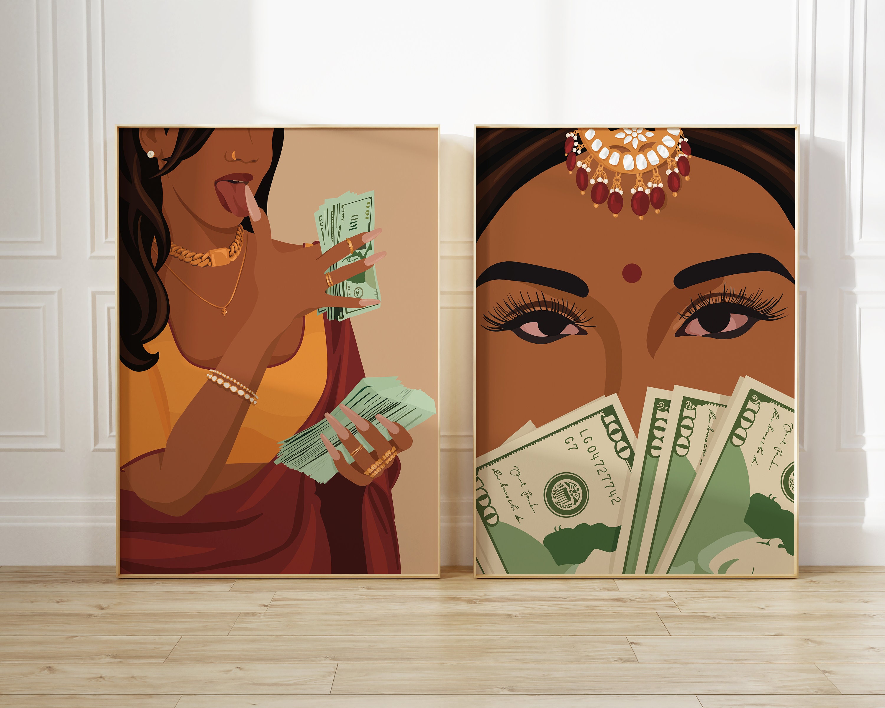 Desi Wall Art Rich Indian Woman Art Powerful South Asian - Etsy UK