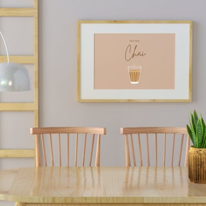 But First Chai - Indian Typography Digital Print, Desi Art, Kitchen ...