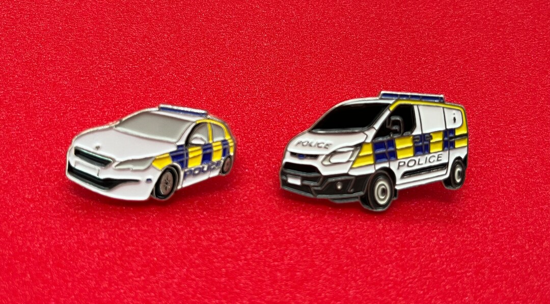 2 Pack Police Car and Van Enamel Pin Badges Ford Transit Peugeot - Etsy