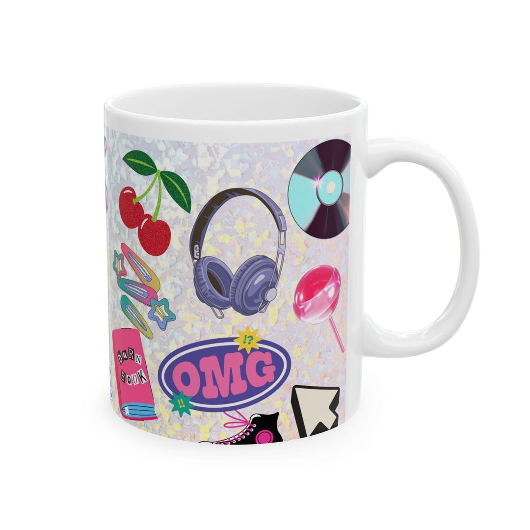 Y2K Theme Mug, Fun Ceramic Coffee Cup, 11oz, Perfect for Y2K Theme ...