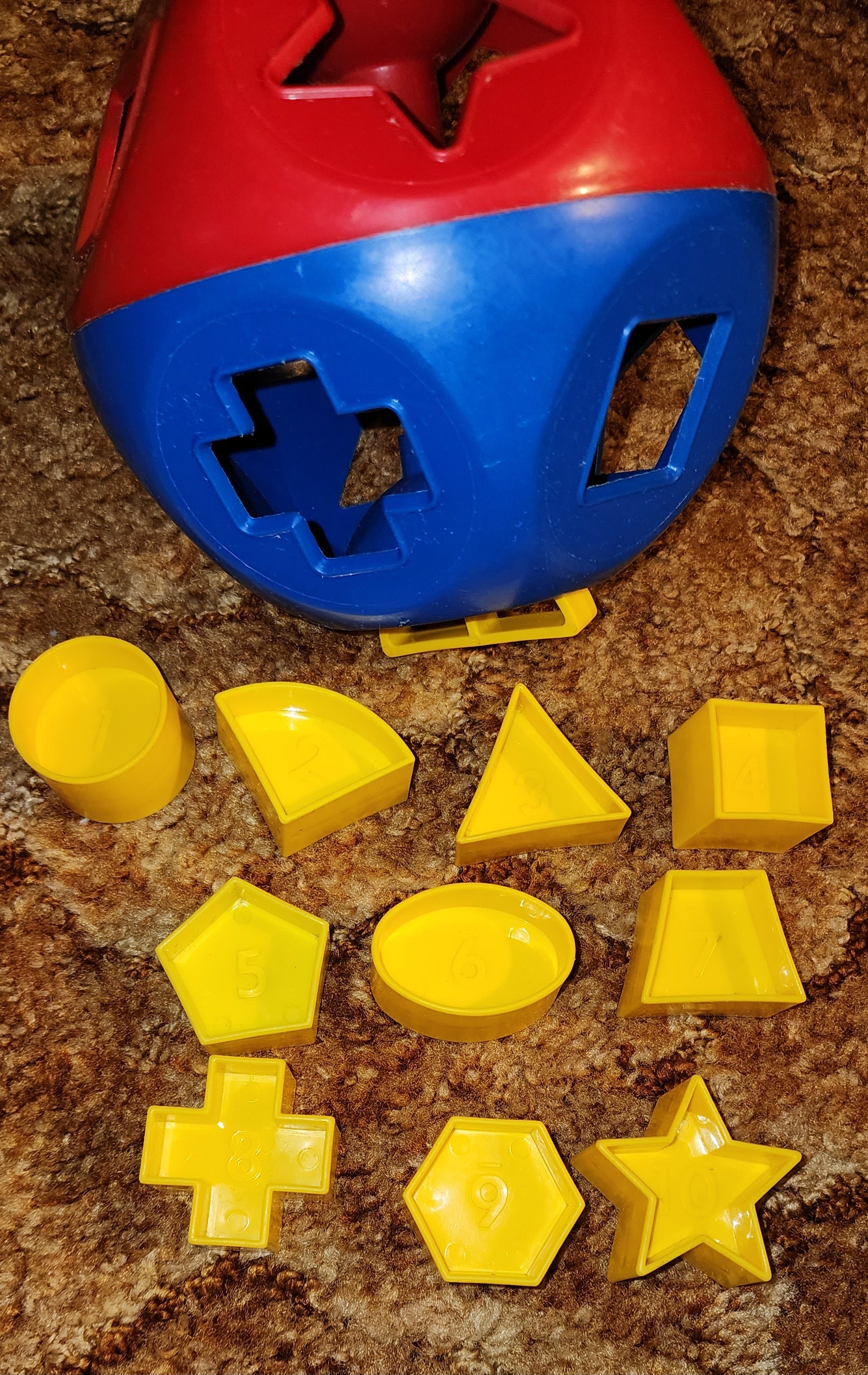 Vintage Tupperware Block Ball Toy Complete Rare Fine Motor Skills Toy ...