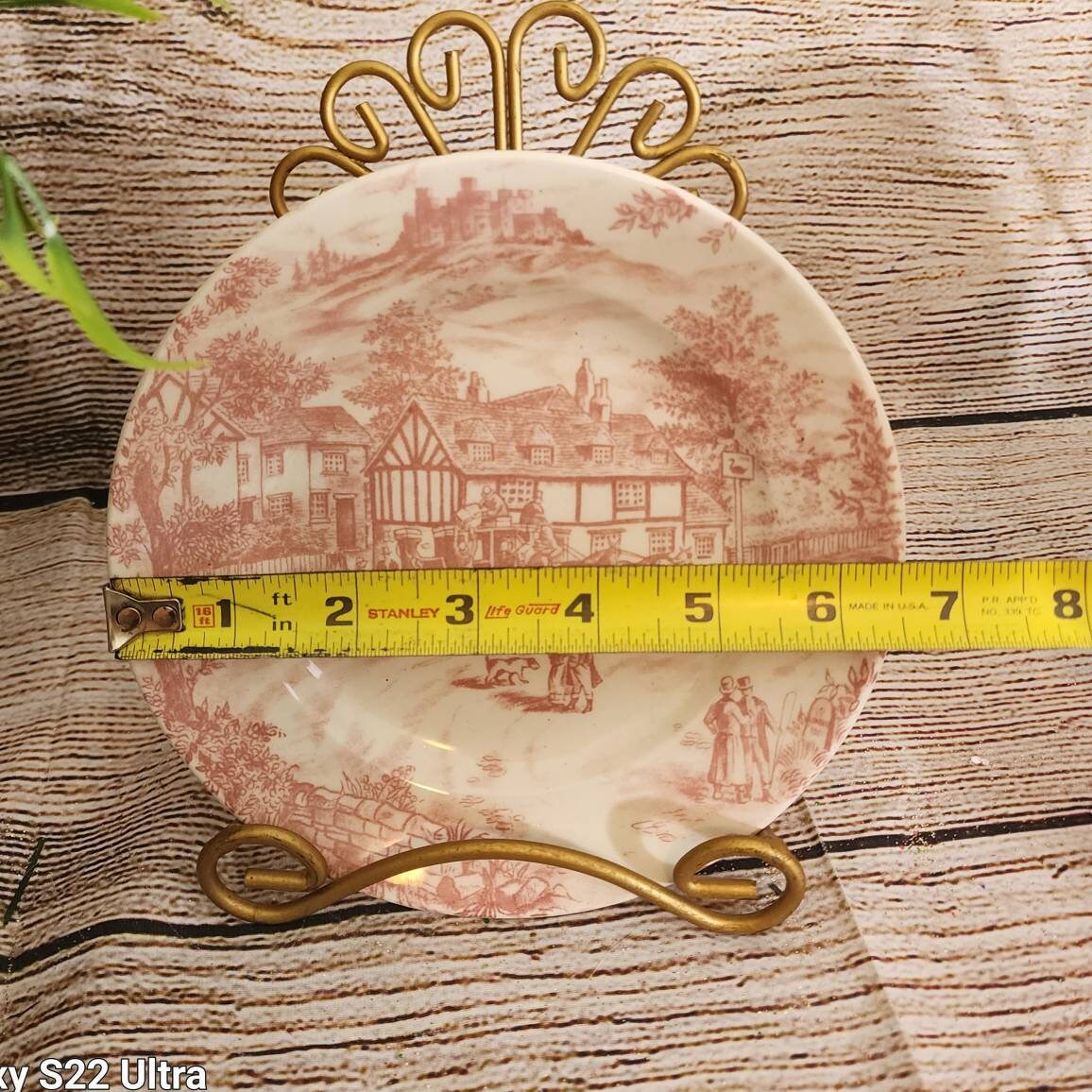 Red Transferware Bowl and Plate Set - Etsy