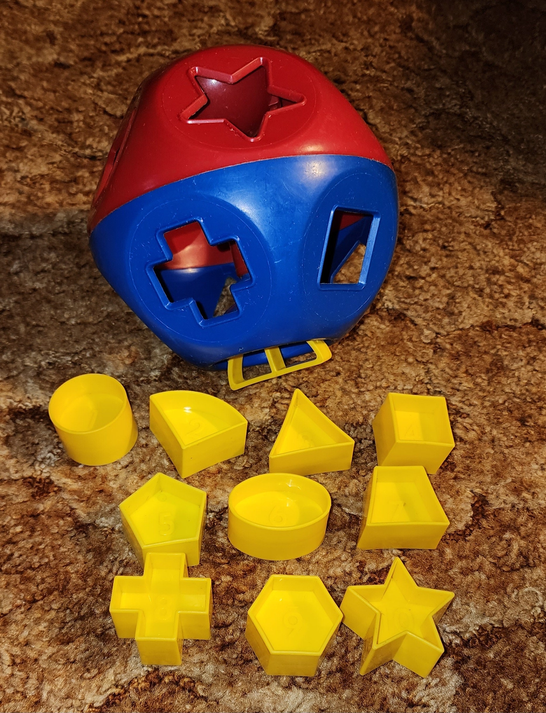 Vintage Tupperware Block Ball Toy Complete Rare Fine Motor Skills Toy ...