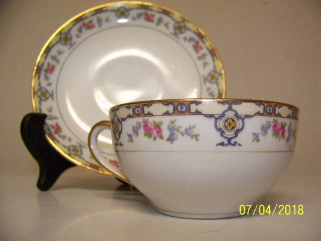 Vintage Noritake Japanese Tea Cup and Saucer Set of 2 Sets ~ Japanese ...