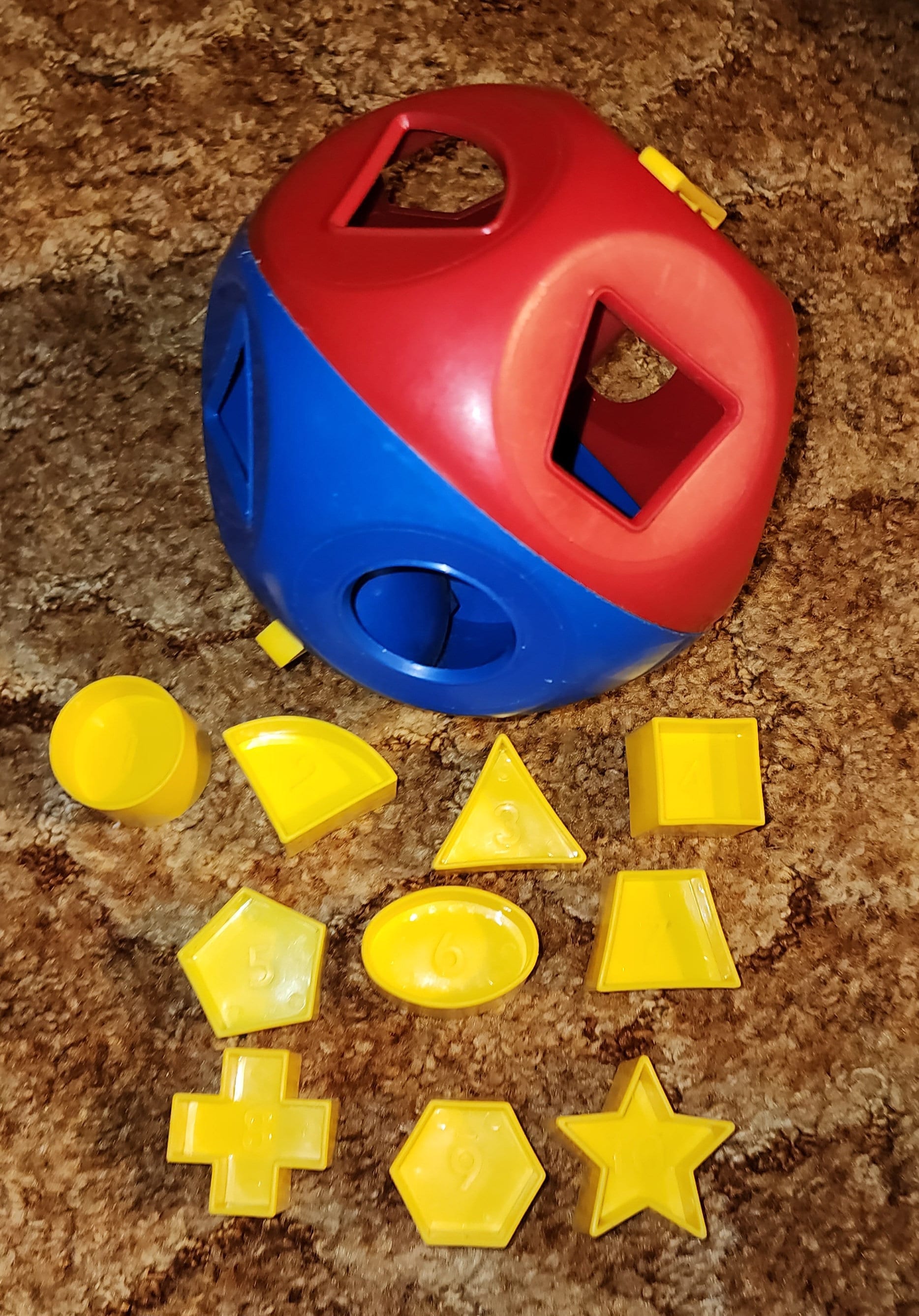 Vintage Tupperware Block Ball Toy Complete Rare Fine Motor Skills Toy ...