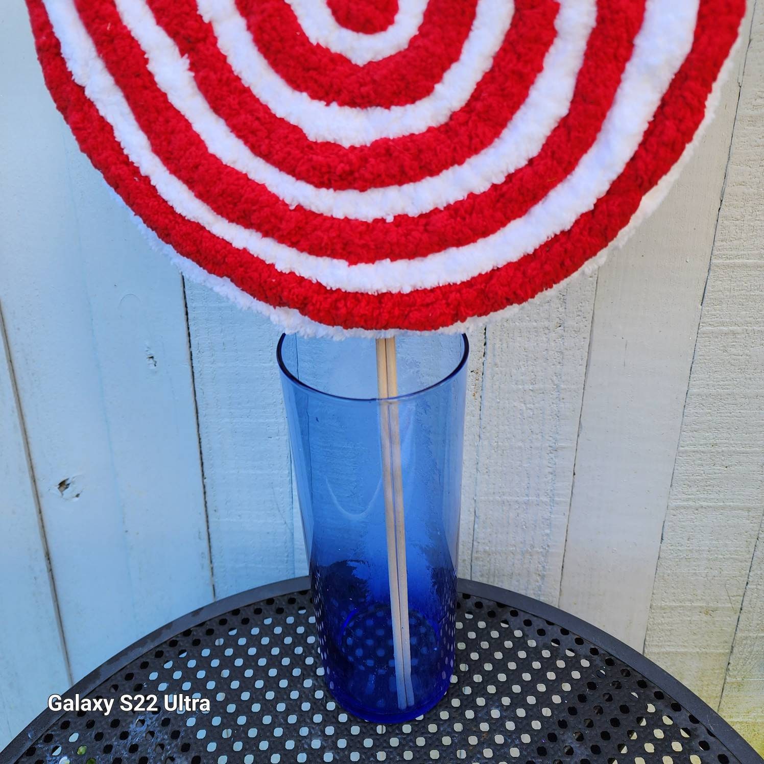 9" Peppermint Yarn Lollipop - Styrofoam 2 Sided Yarn Photo Prop - Etsy