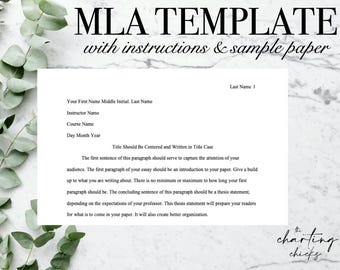 MLA 9th Edition Template and Guide | Instant Download - Etsy