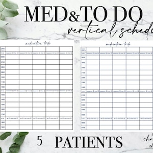 CNA/PCT/AIDE Report Sheet for 5 Patients Instant Download & Printable ...