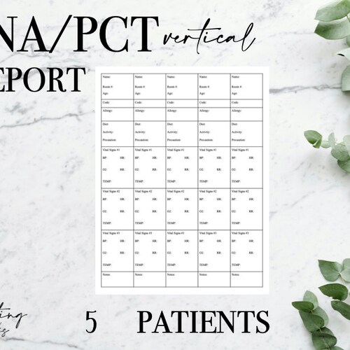 CNA/PCT Work Sheet - Etsy