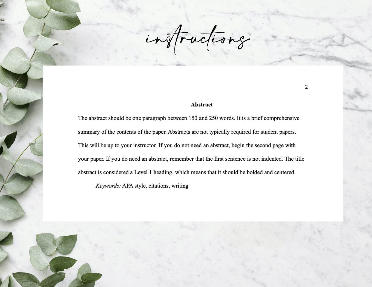 APA Template 7th Edition With Instructions and Sample Paper| Instant ...