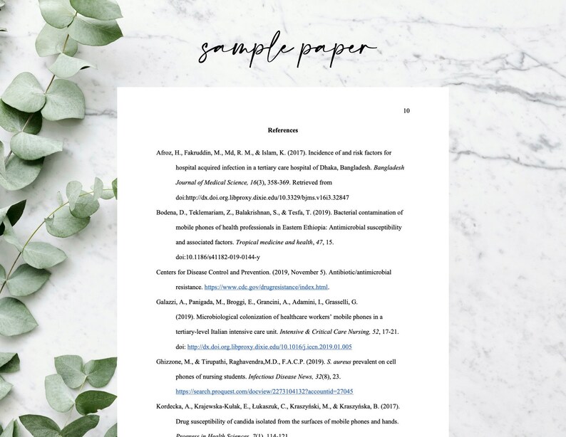 APA Template With Instructions and Sample Paper| 7th Edition| Instant ...