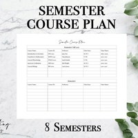 Block Schedule, College Materials, Digital Download, PDF, Landscape ...