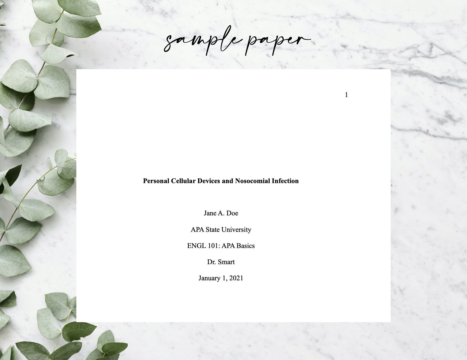 APA Template 7th Edition With Instructions and Sample Paper| Instant ...