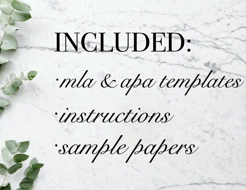 MLA and APA Template Bundle With Instructions and Sample Papers ...