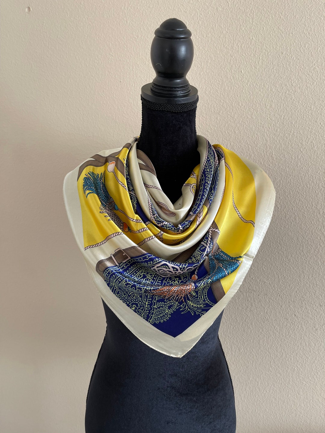 Vintage Scarf - Neck Scarf - Head Scarf - Vintage Style 80 -90s ...
