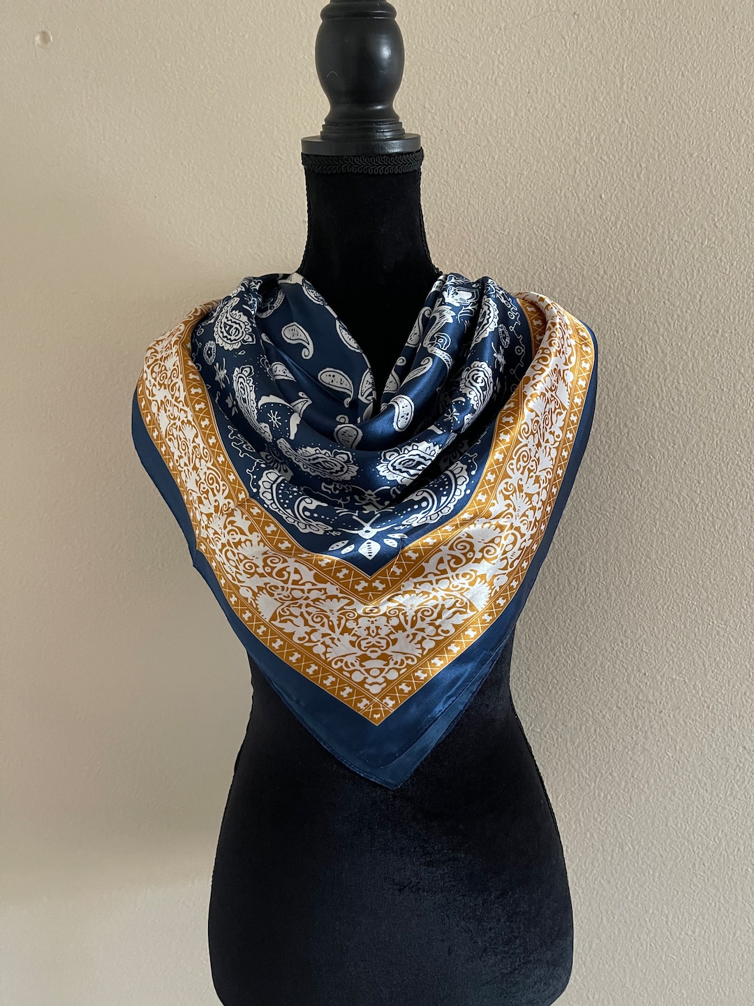 Paisley Scarf - Women Silky Scarf - Bag Scarf - Paisley Silk Scarf ...