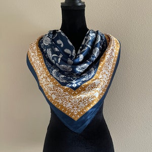Paisley Scarf - Women Silky Scarf - Bag Scarf - Paisley Silk Scarf ...