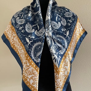 Paisley Scarf - Women Silky Scarf - Bag Scarf - Paisley Silk Scarf ...