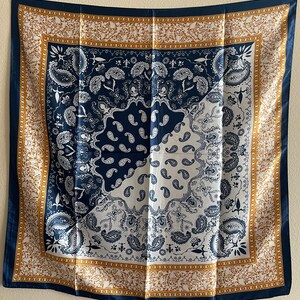 Paisley Scarf - Women Silky Scarf - Bag Scarf - Paisley Silk Scarf ...