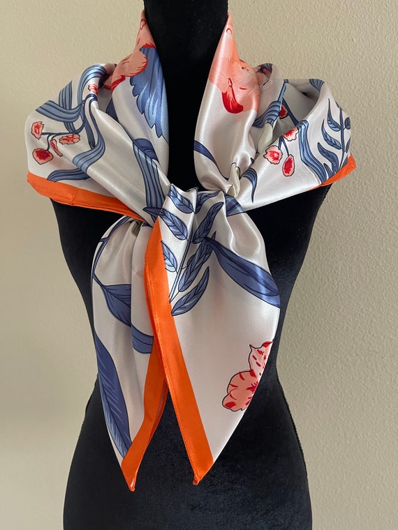 Vintage Inspired New Scarf - Neack Silk Scarf - Head … - Gem