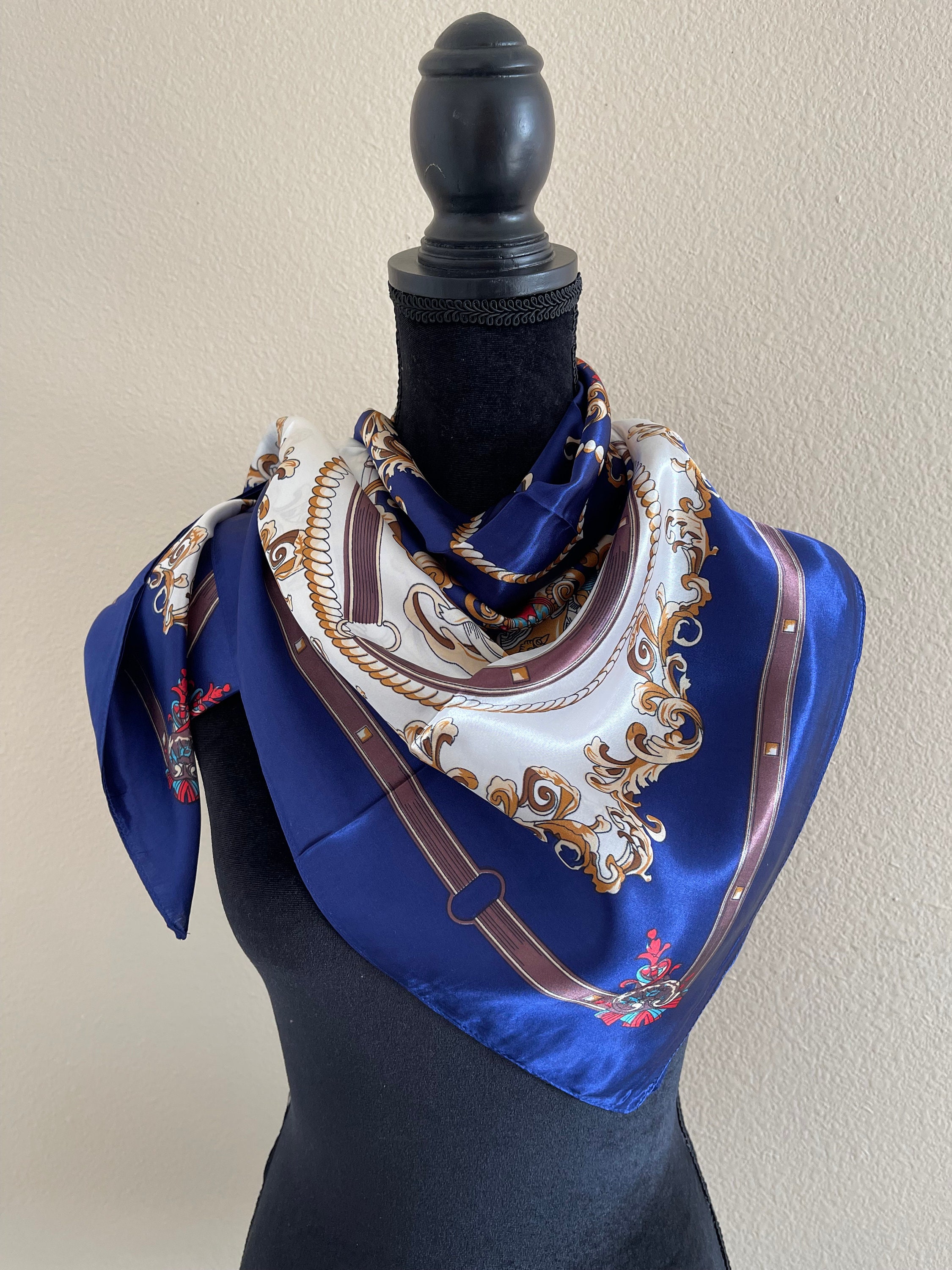 Women Silk Scarf Neck Silk Scarf Head Scarf Vintage Silk - Etsy