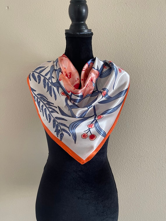 Vintage Inspired New Scarf - Neack Silk Scarf - Head … - Gem