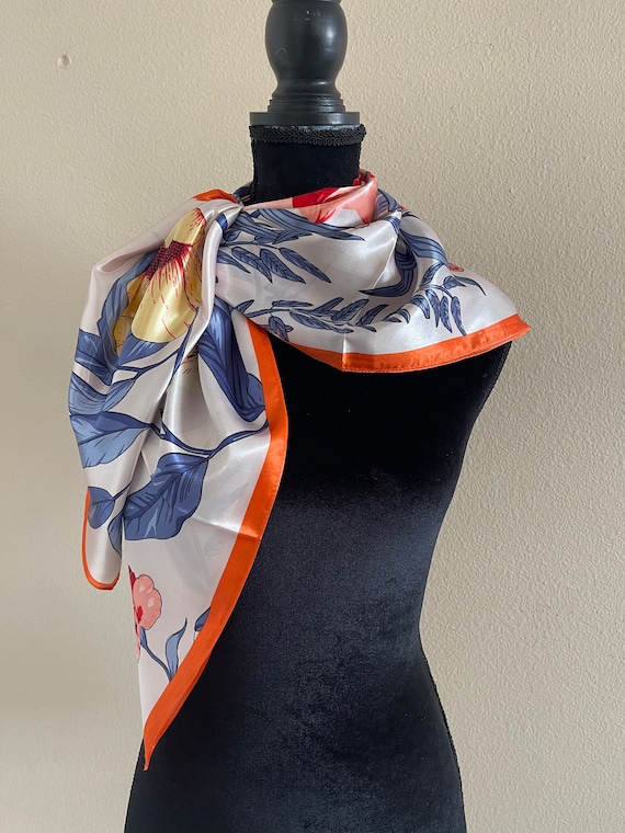 Vintage Inspired New Scarf - Neack Silk Scarf - Head … - Gem