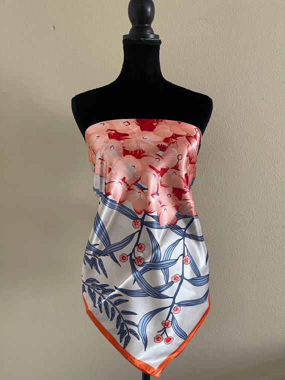 Vintage Inspired New Scarf - Neack Silk Scarf - Head … - Gem