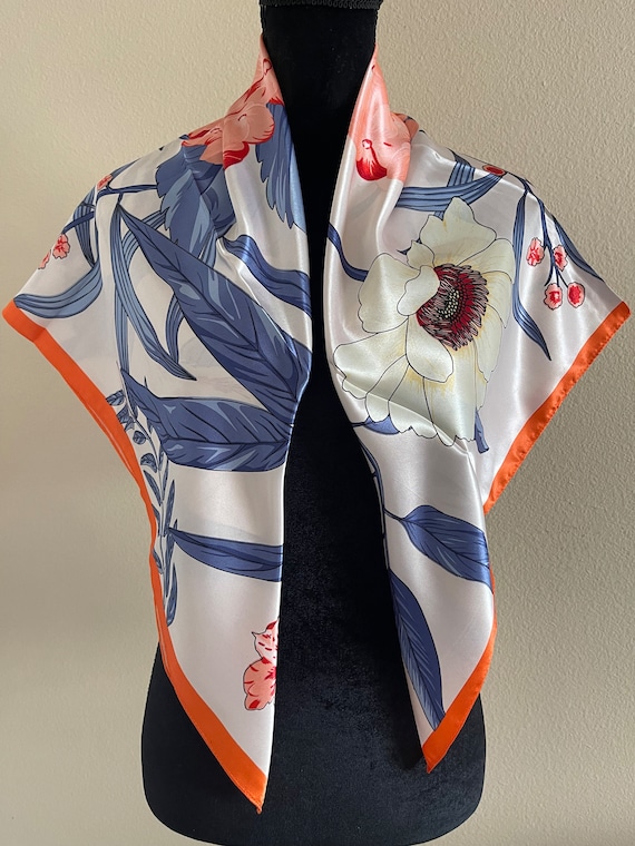 Vintage Inspired New Scarf - Neack Silk Scarf - Head … - Gem