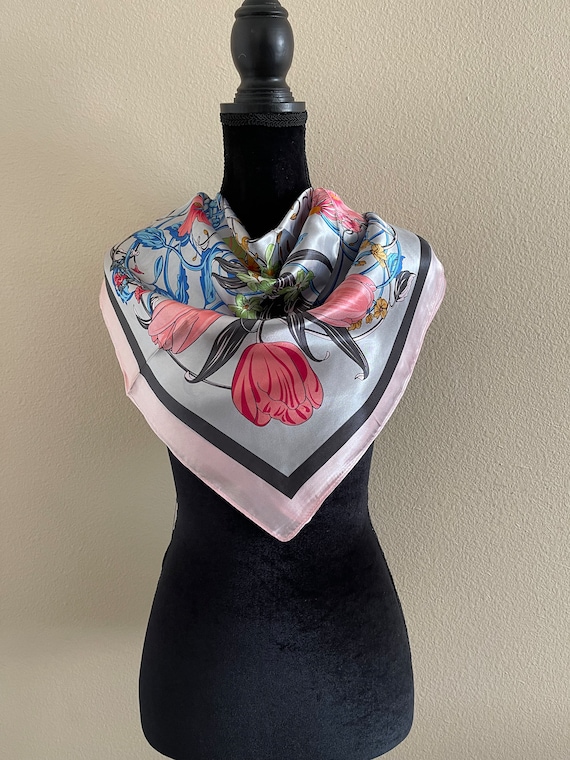 Vintage vintage silk scarf - Gem