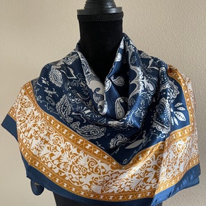 Paisley Scarf - Women Silky Scarf - Bag Scarf - Paisley Silk Scarf ...