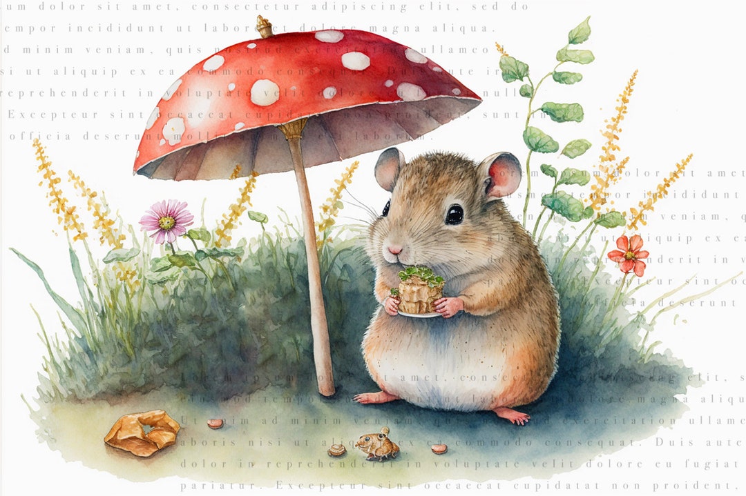 INSTANT DOWNLOAD Vintage Hamster Print, Digital Download, Printable Art ...