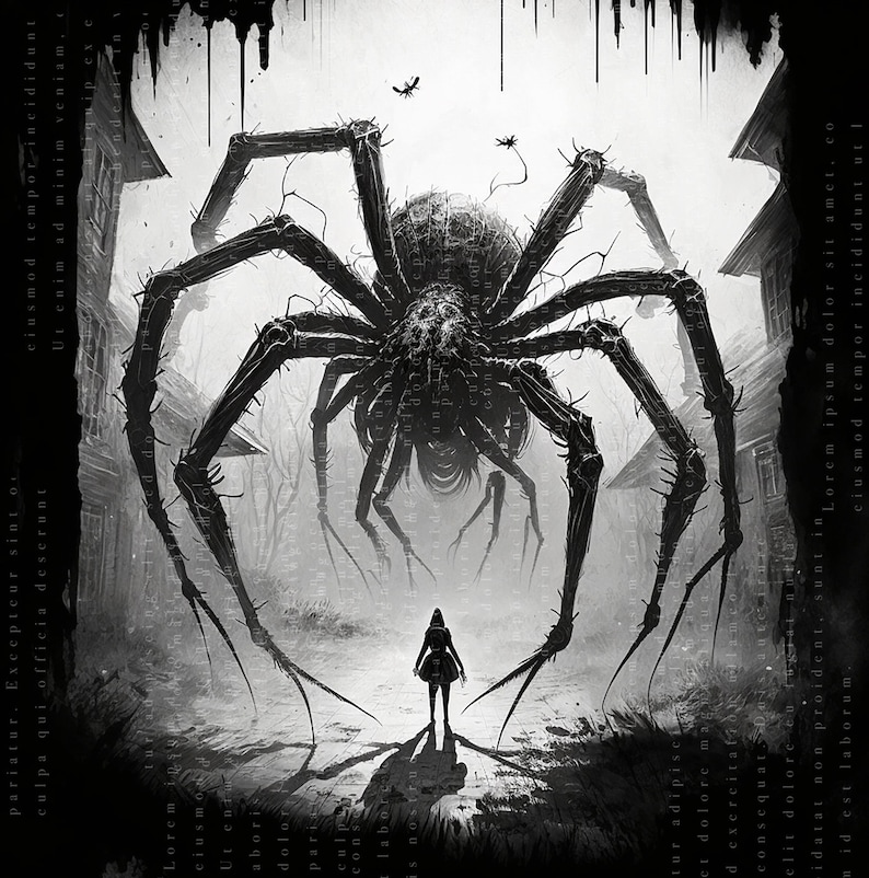 INSTANT DOWNLOAD Giant Spider, Digital Painting, Dark Art Painting ...