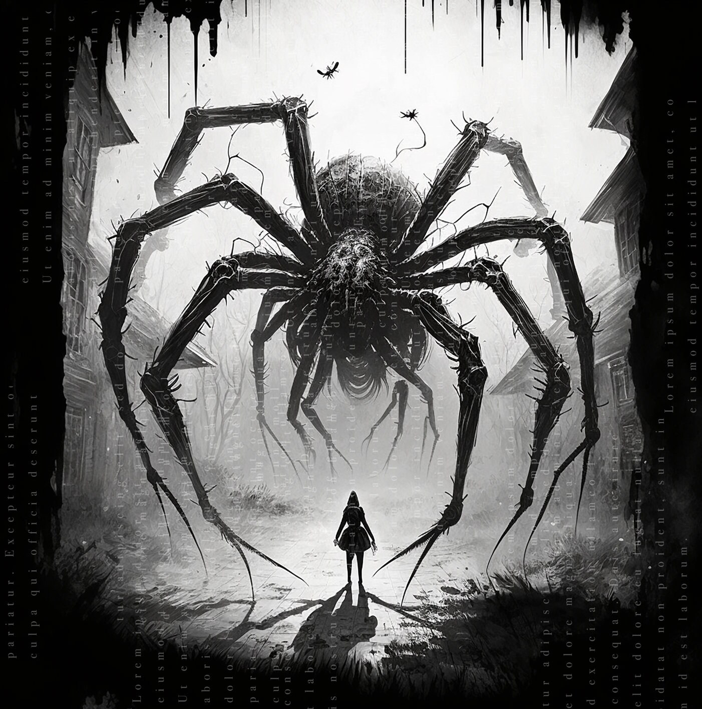 INSTANT DOWNLOAD Giant Spider, Digital Painting, Dark Art Painting ...
