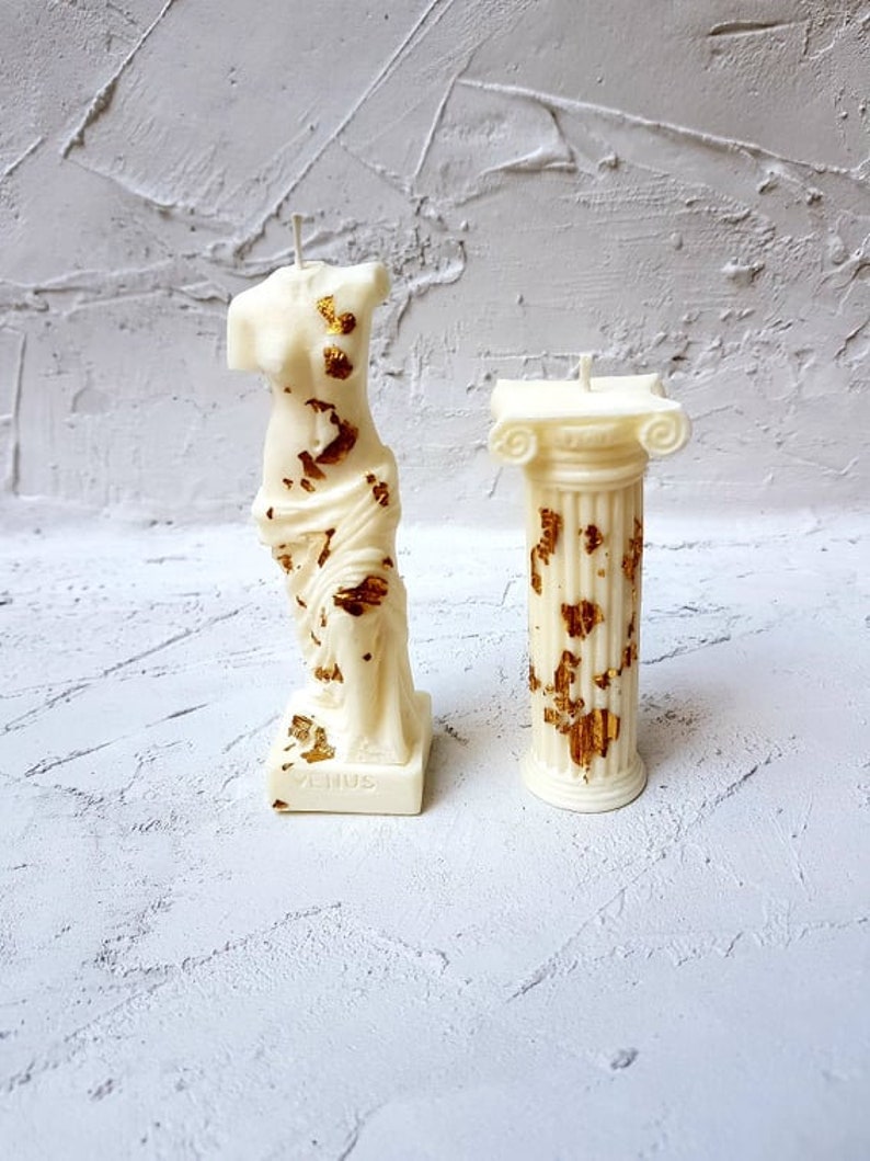 Candle Set/ Greek Column/ Venus Candle/ Greek Statue/greek Figurines ...