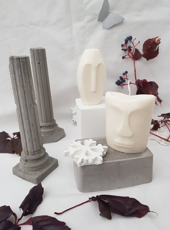 Abstract Face Candle/ Minimalist Candle/unique Candle/gifts - Etsy