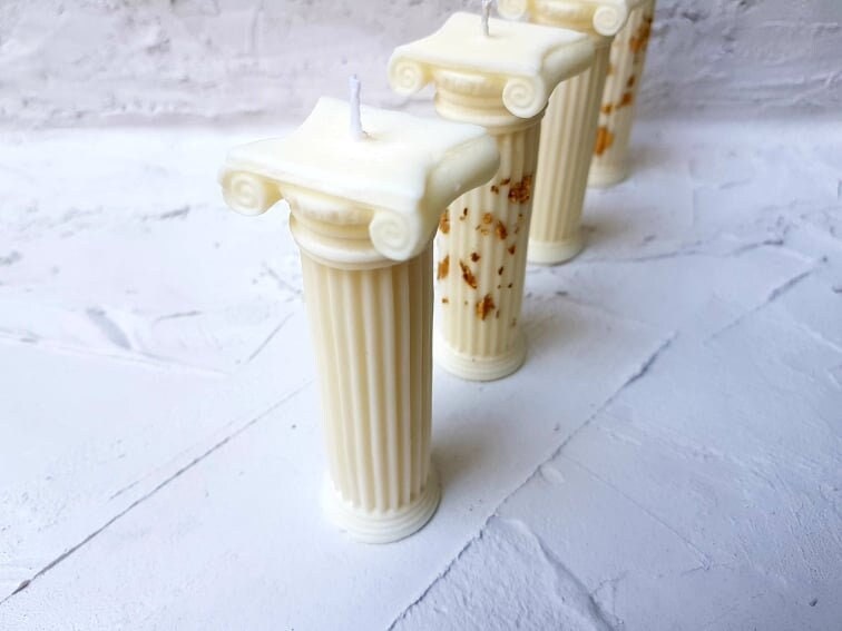 Greek Column Candle/ Greek Candles/made in Greece/mythology / Soy Wax ...