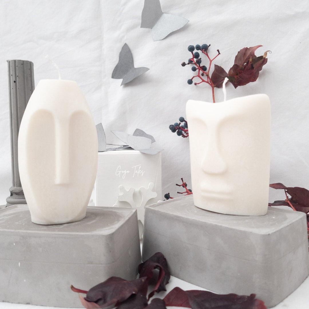 Abstract Face Candle/ Minimalist Candle/unique Candle/gifts Ideas/ Home ...