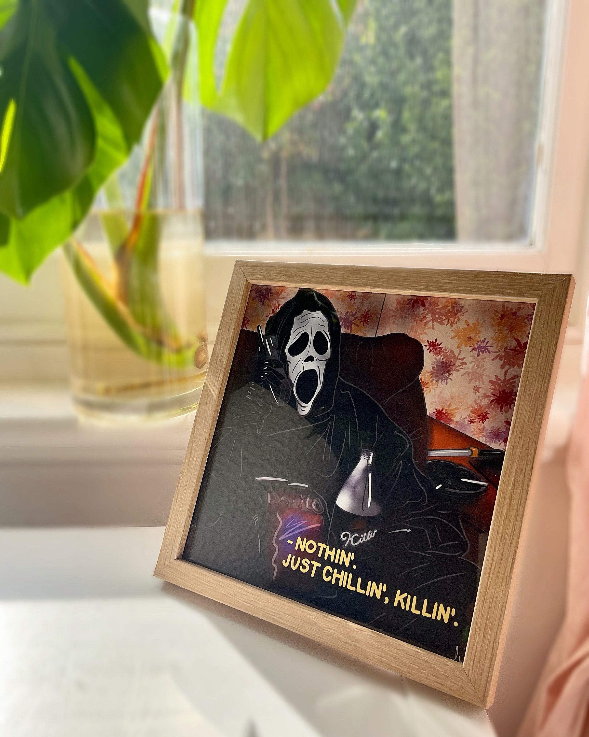 Scarymovie / Ghostface Classic Scene Hand Drawn Illustration - Etsy