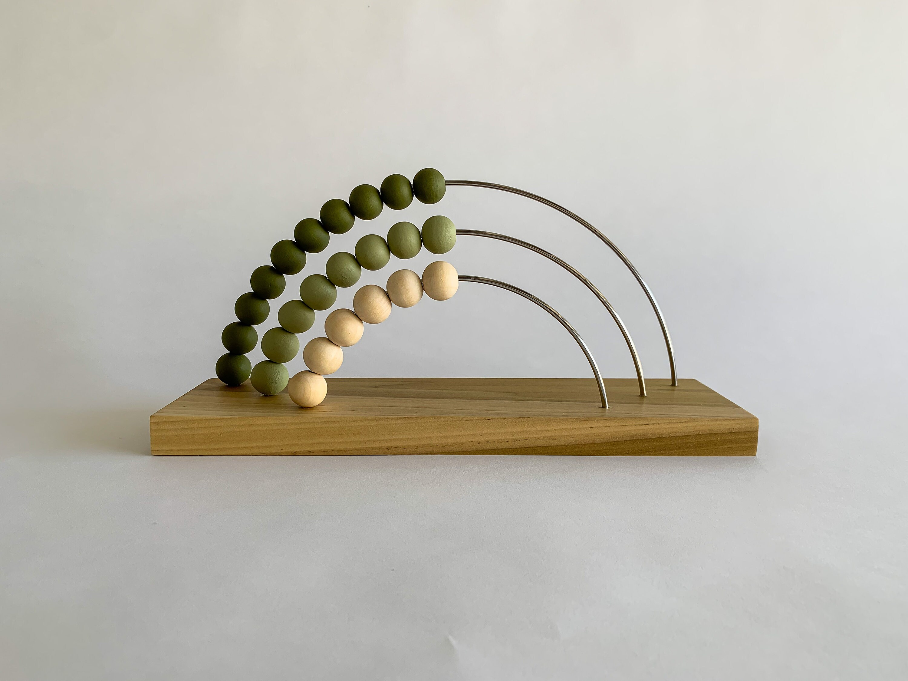 Green Rainbow Abacus, Rainbow Abacus, Natural Wooden Abacus, Boho ...