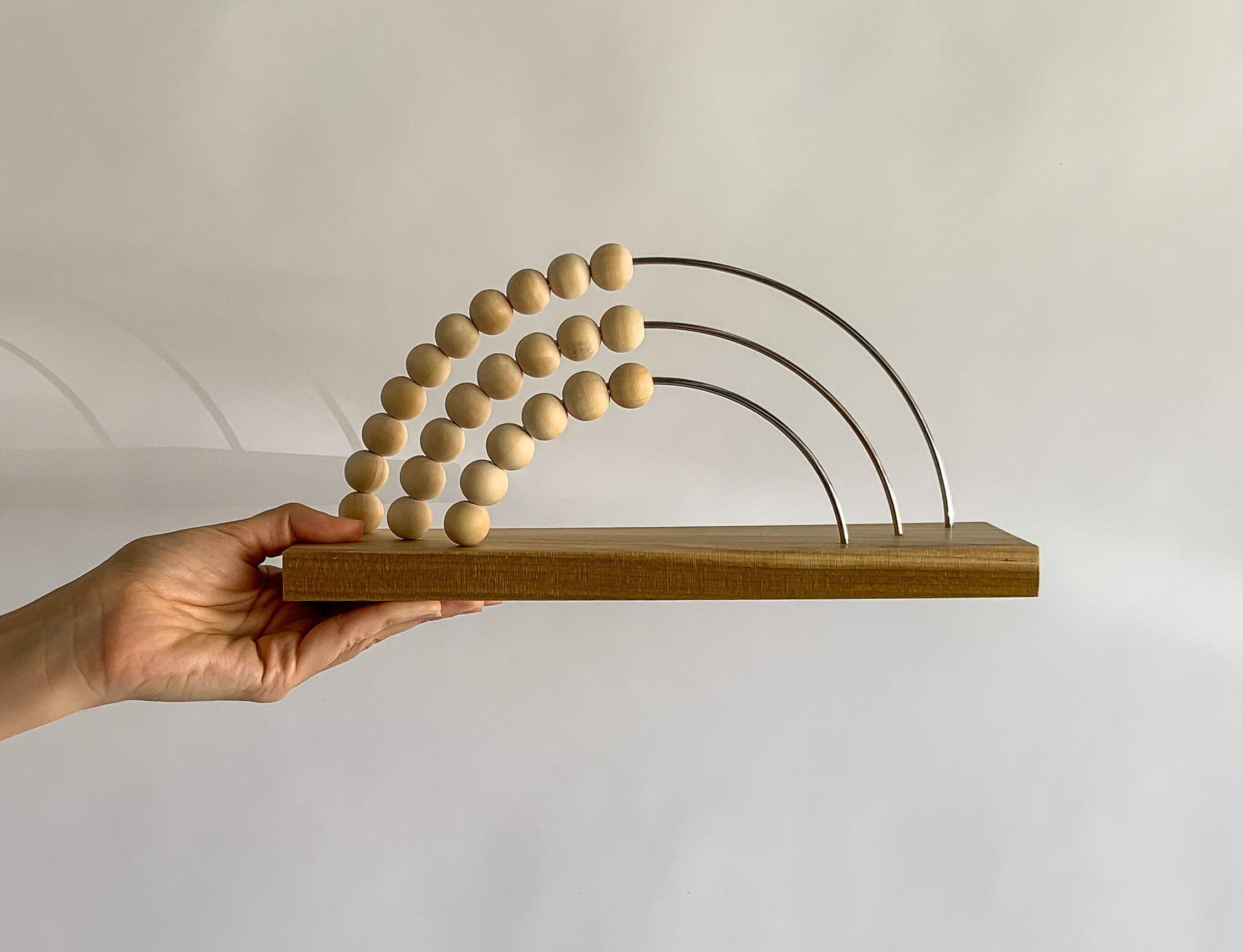 Wood Rainbow Abacus, Rainbow Abacus, Natural Wooden Abacus, Boho ...
