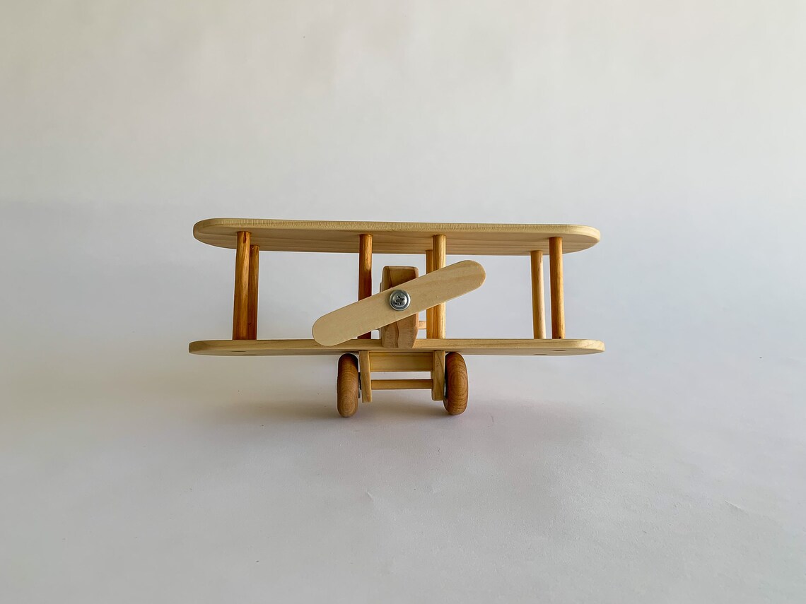 Wooden Bi-plane Wooden Airplane Airplane Nursery Decor - Etsy