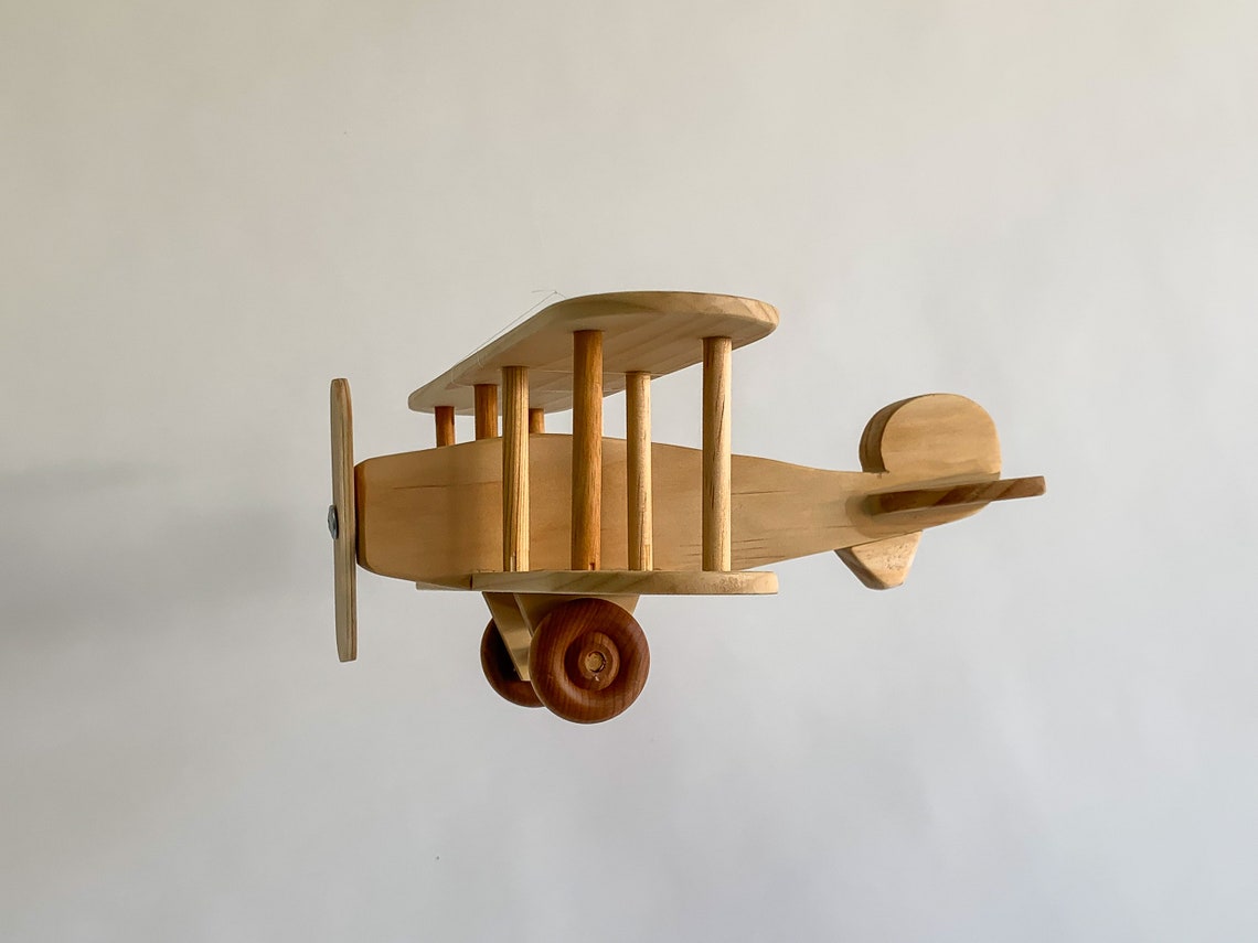 Wooden Bi-plane Wooden Airplane Airplane Nursery Decor - Etsy