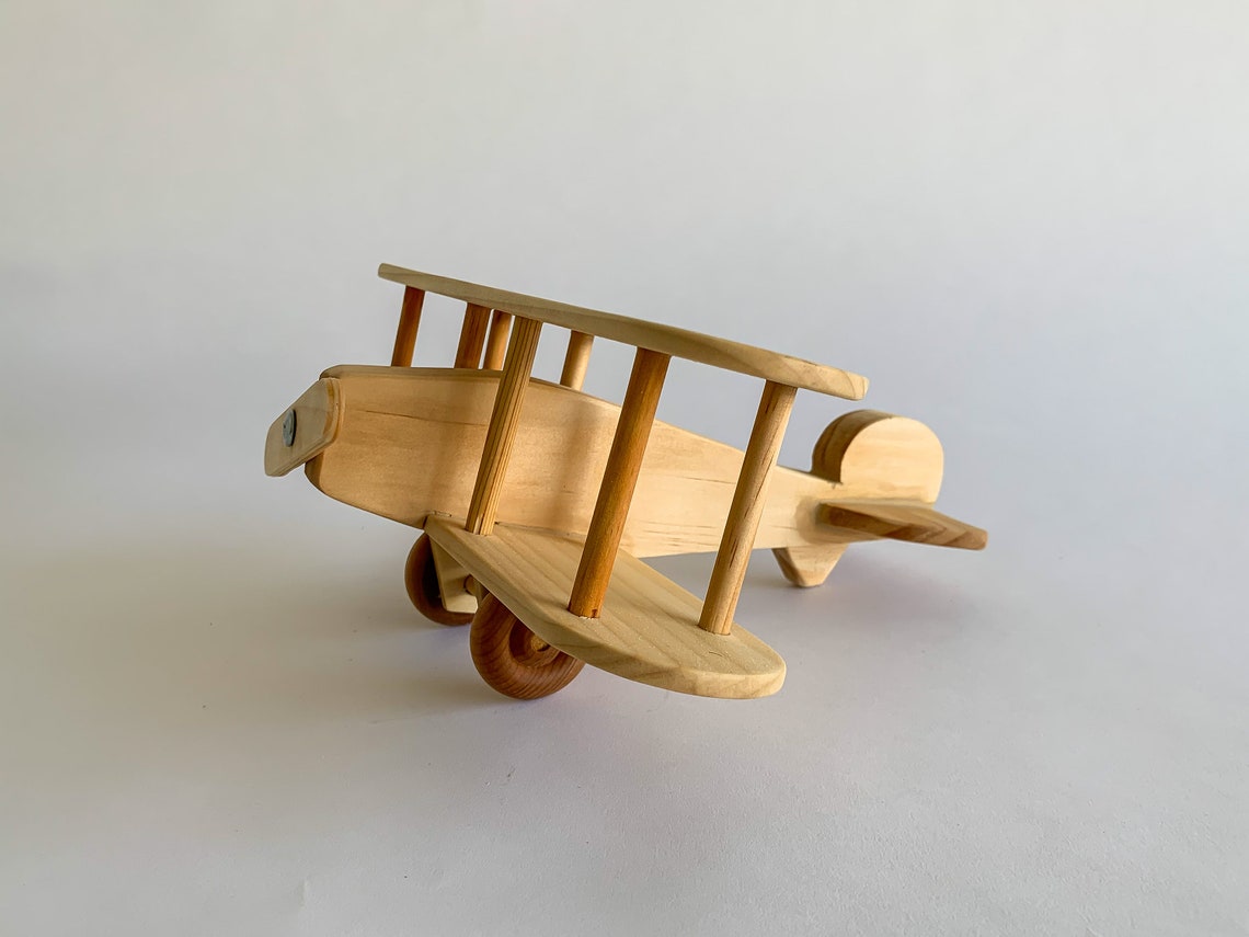 Wooden Bi-plane Wooden Airplane Airplane Nursery Decor - Etsy