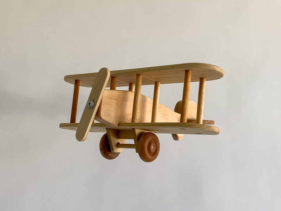 Wooden Bi-plane, Wooden Airplane, Airplane Nursery Decor, Decorative ...